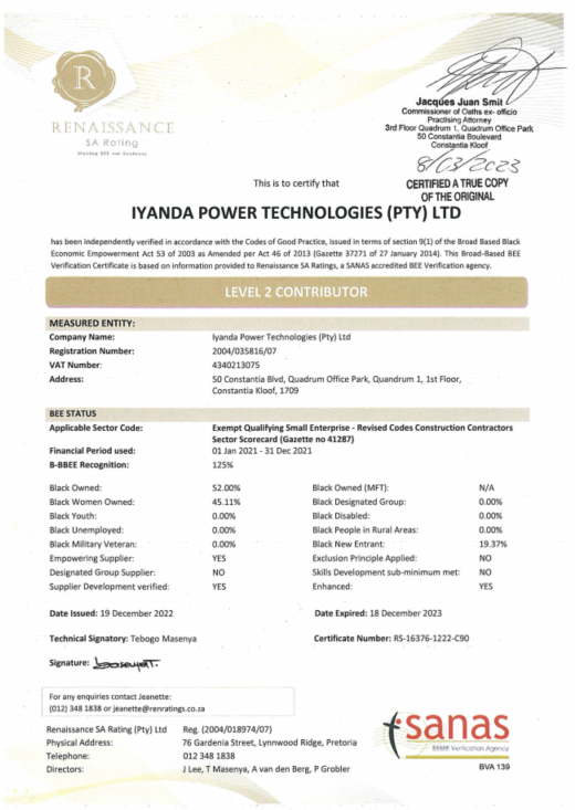 About Iyanda Power Technologies | Engineers in South Africa